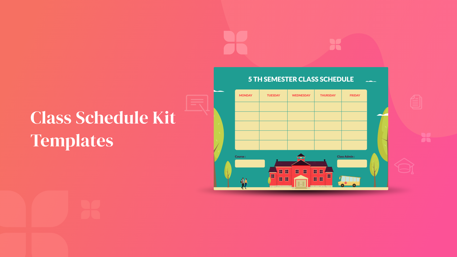 Free And Customizable Class Schedule Templates Picmaker